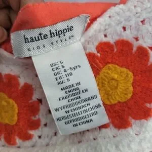 Haute Hippie | Dresses | Haute Hippie Size 5 Kids Crochet Floral Dress ...
